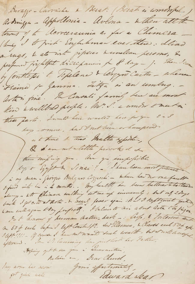 Edward Lear Letters under the Hammer | A Blog of Bosh
